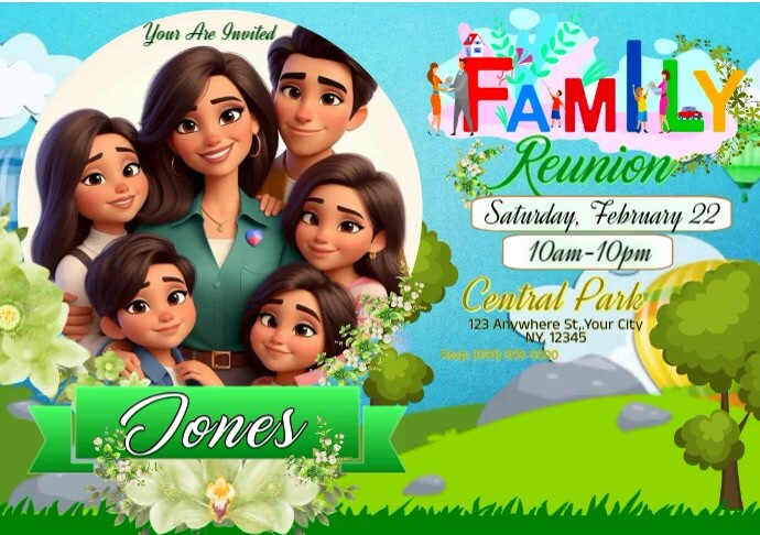 Family Reunion Celebration Template | PosterMyWall