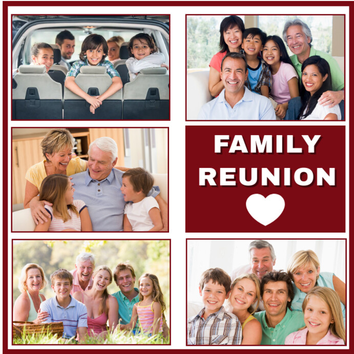 Family reunion collage Template | PosterMyWall