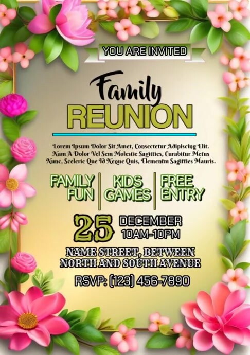 Family Reunion Template | PosterMyWall