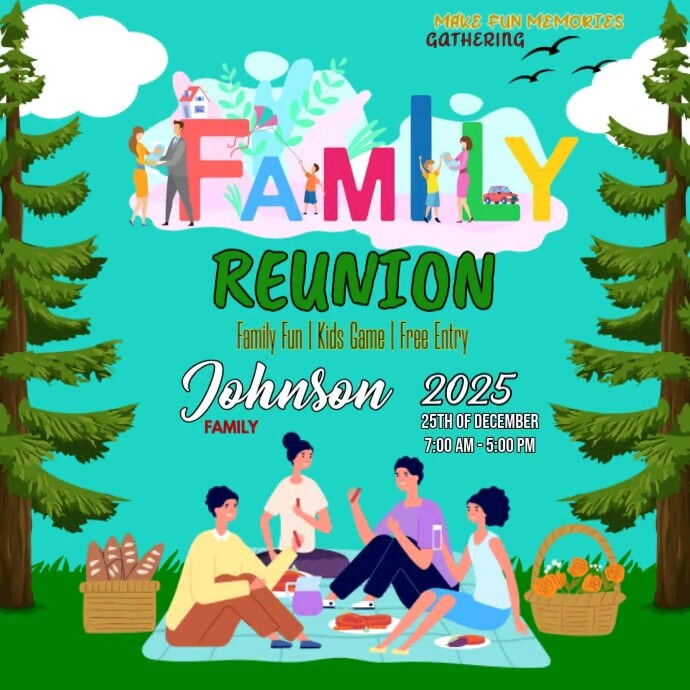 Family Reunion Template | PosterMyWall