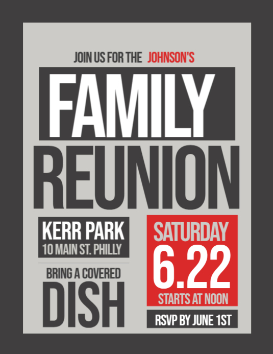 Family Reunion Template | PosterMyWall