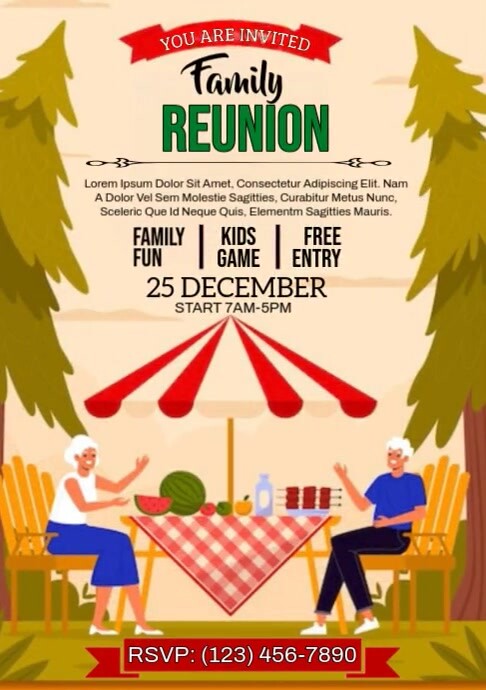 Plantilla de Family Reunion | PosterMyWall