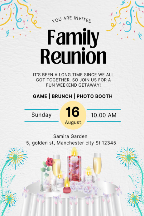 Family reunion flyer design template | PosterMyWall