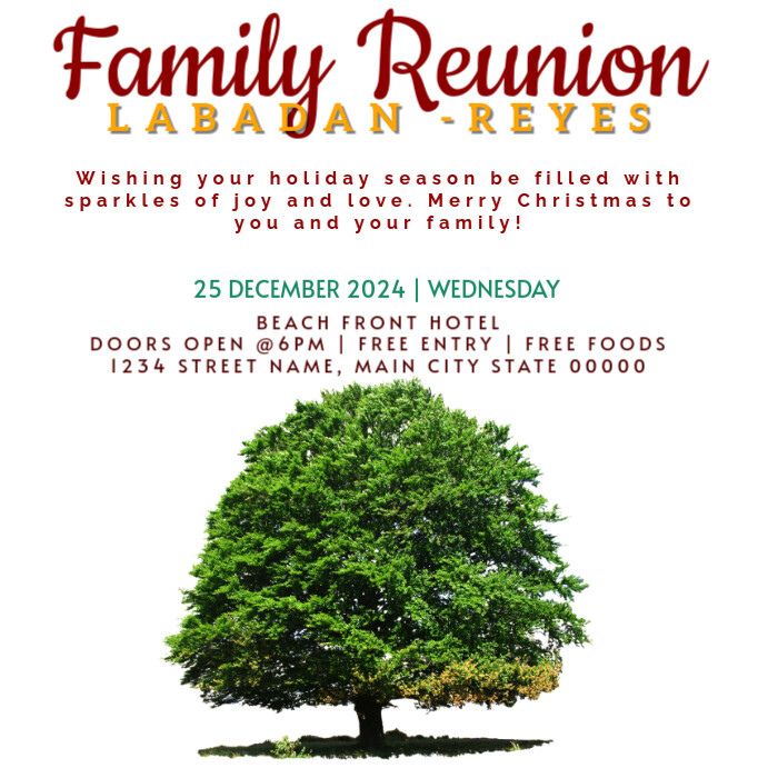Family Reunion Instagram Post Template | PosterMyWall