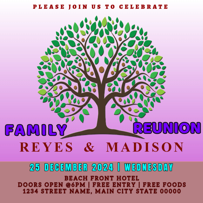 Copy of Family Reunion Instagram Post | PosterMyWall