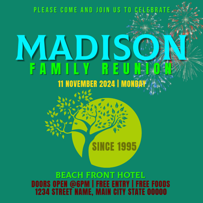 Modèle Family Reunion Instagram Post | PosterMyWall