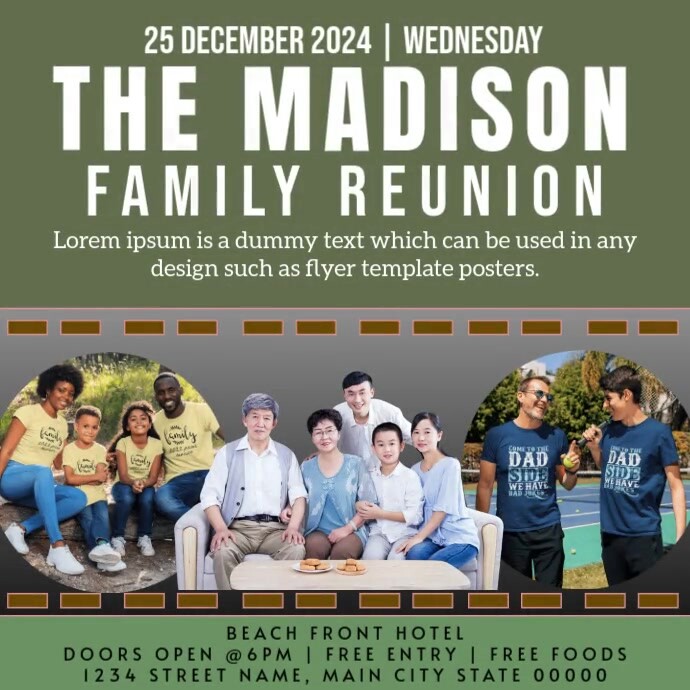 Family Reunion Instagram Post Template | PosterMyWall