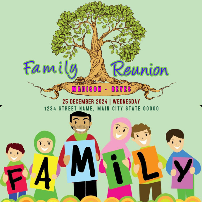 Family Reunion Instagram Post Template | PosterMyWall