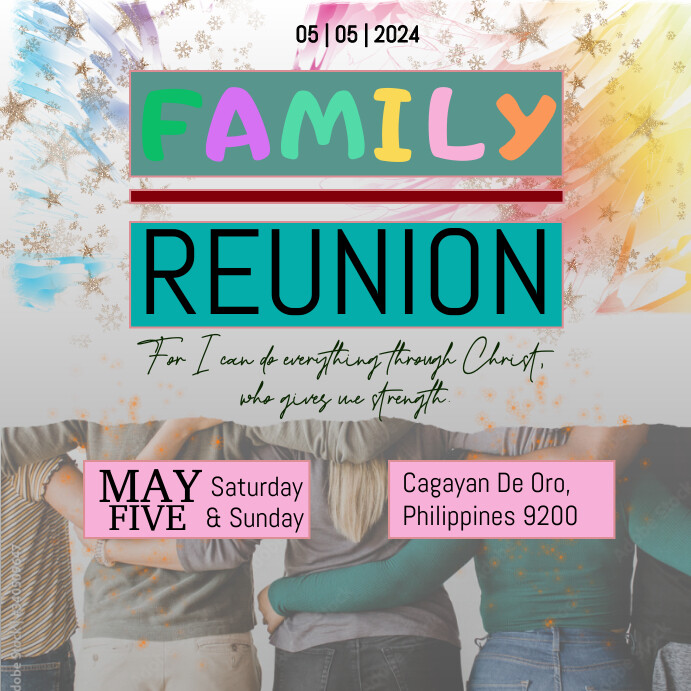 Family Reunion Instagram Post Templat | PosterMyWall