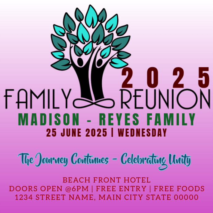 Family Reunion Instagram Post Template | PosterMyWall