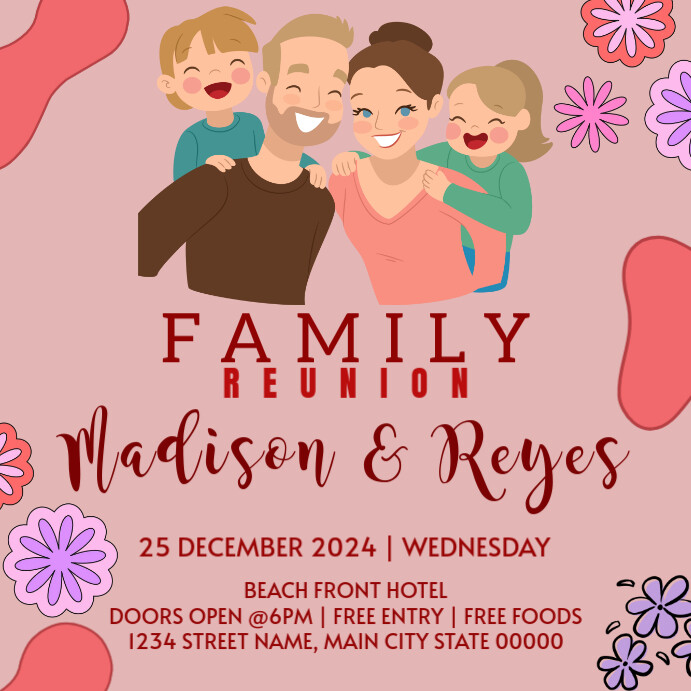 Family Reunion Instagram Post Template | PosterMyWall