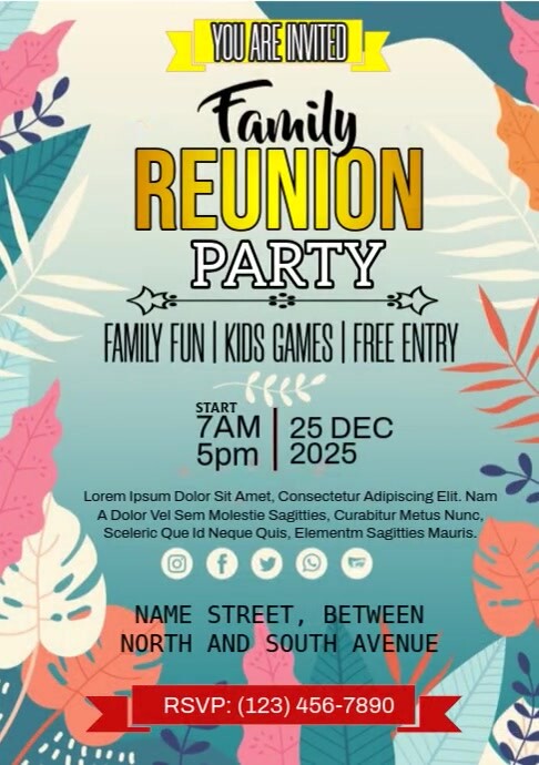 Copy of Family Reunion Party | PosterMyWall