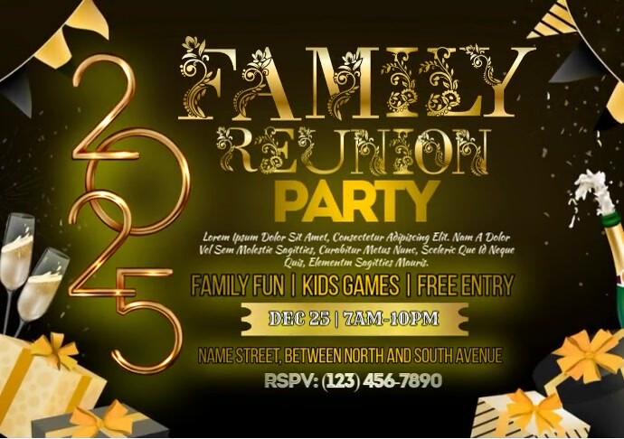 Family Reunion Party Template | PosterMyWall