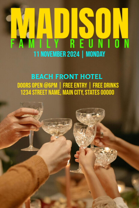 Family Reunion Poster Template | PosterMyWall