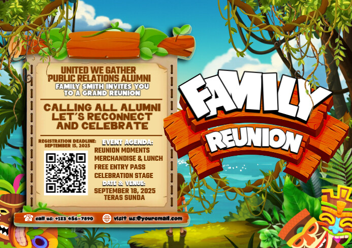 Family Reunion Reconnect and Celebrate Template | PosterMyWall