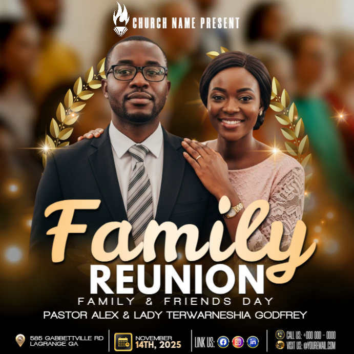 Family Reunion Sunday Celebration 2025 Template | PosterMyWall