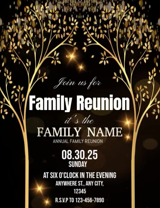 Family Reunion Schedule Template