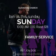 Family Sunday Service Invitation Flyer Template | PosterMyWall