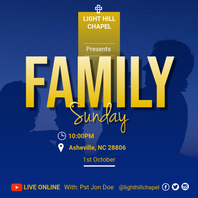 FAMILY SUNDAY (4) Template | PosterMyWall