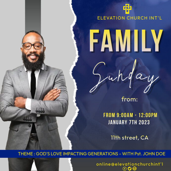 Plantilla de FAMILY SUNDAY | PosterMyWall