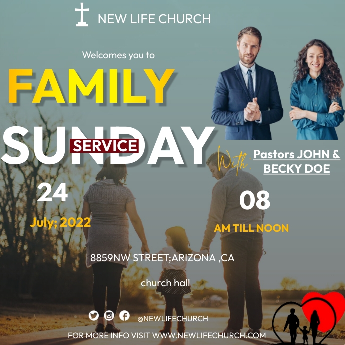 Family Sunday Template | PosterMyWall