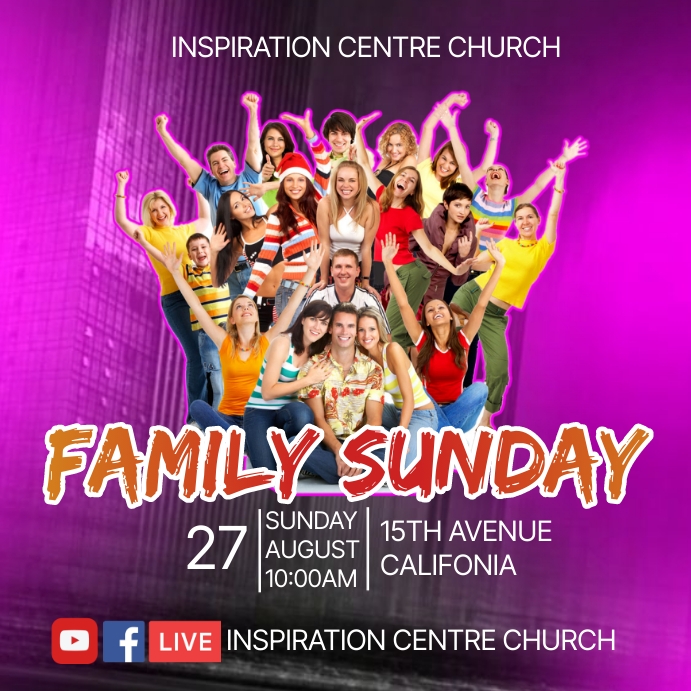 FAMILY SUNDAY FLYER Design Template | PosterMyWall