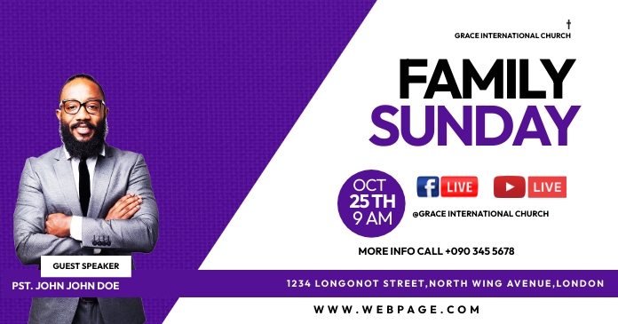 FAMILY SUNDAY FLYER Template | PosterMyWall