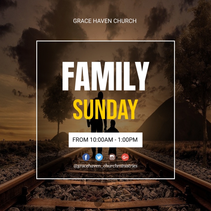 family sunday flyer poster Template | PosterMyWall