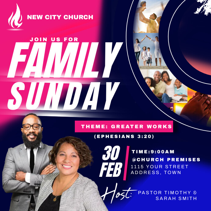 FAMILY SUNDAY POSTER Template | PosterMyWall