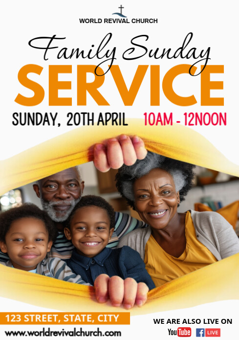 Copy of Family sunday service | PosterMyWall