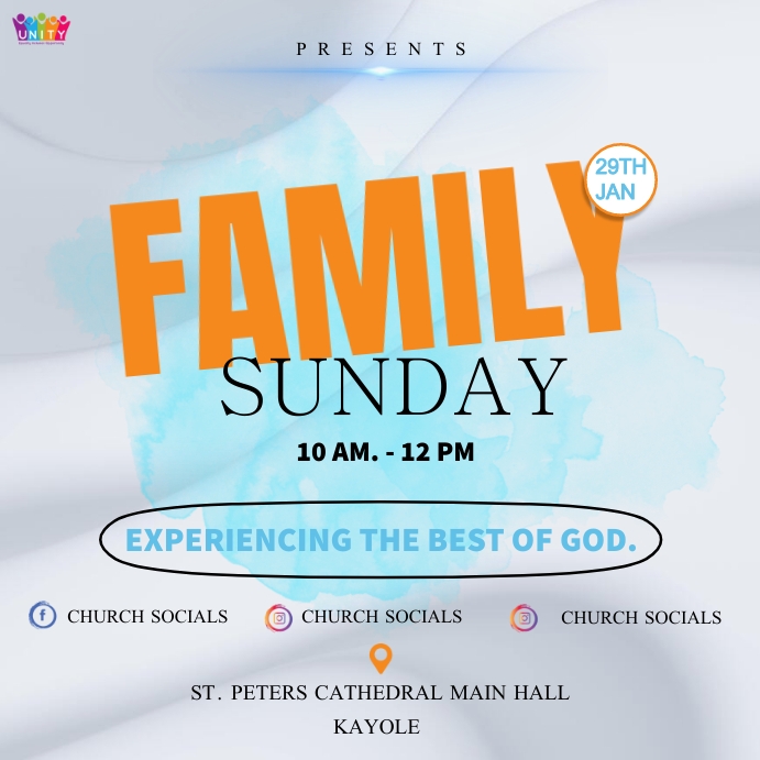 Family Sunday service flyer (1) Template | PosterMyWall