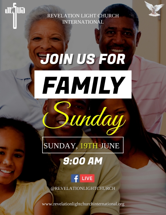 FAMILY SUNDAY SERVICE FLYER Template | PosterMyWall