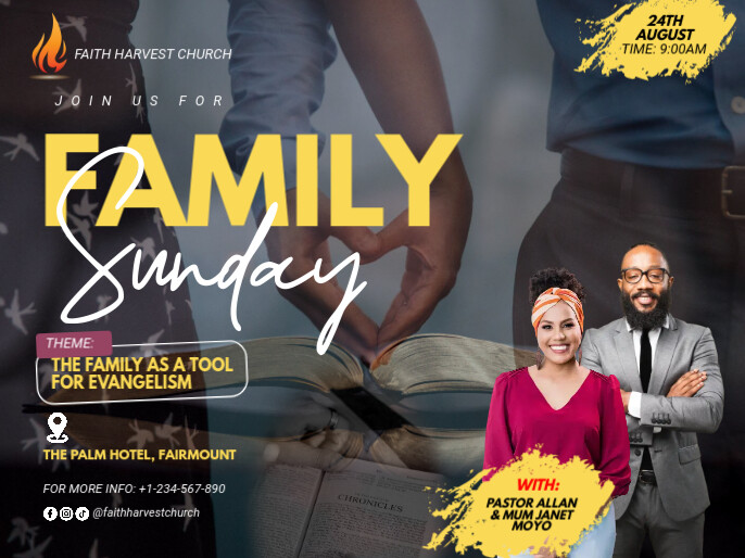 Family Sunday Service Poster Template | PosterMyWall