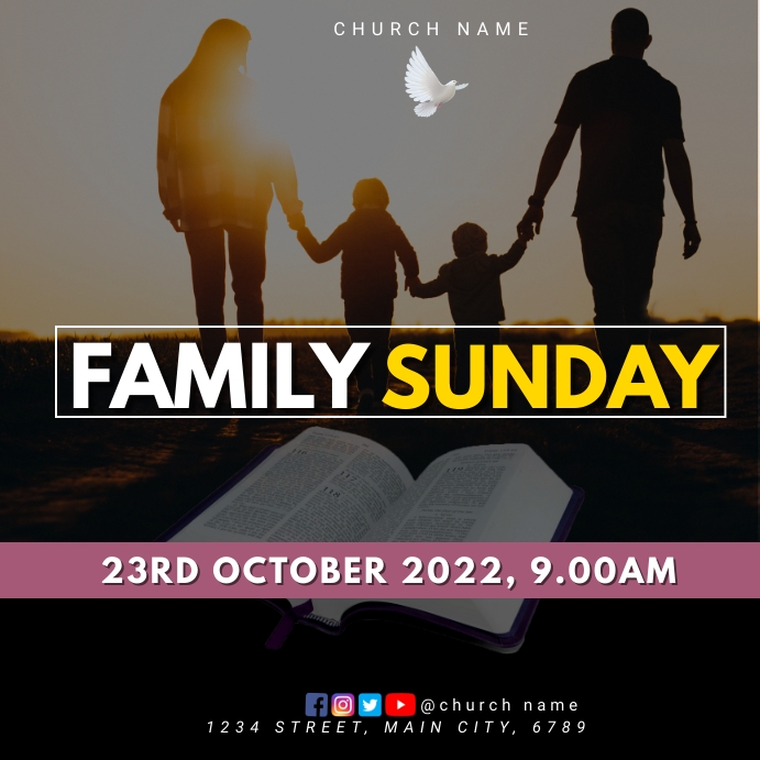 Family Sunday Service Template | PosterMyWall