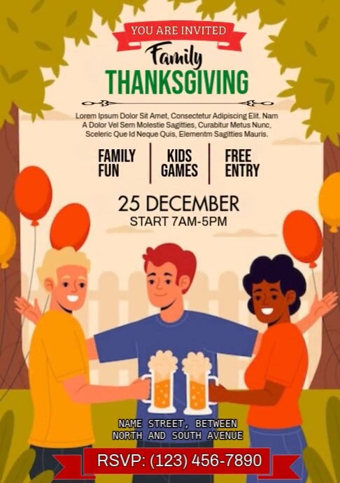 Family Thanksgiving Template | PosterMyWall