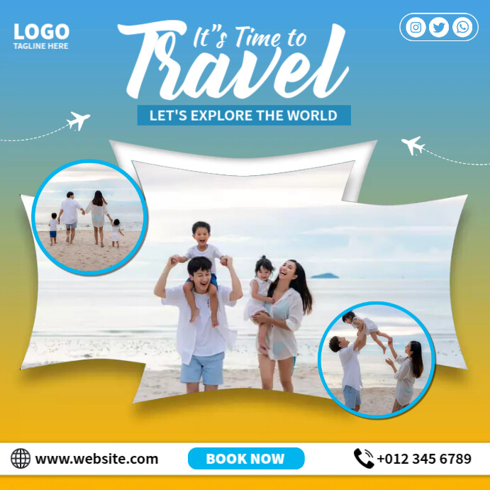 Family Travel Ads Template | PosterMyWall