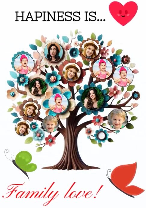 Family tree collage Template | PosterMyWall