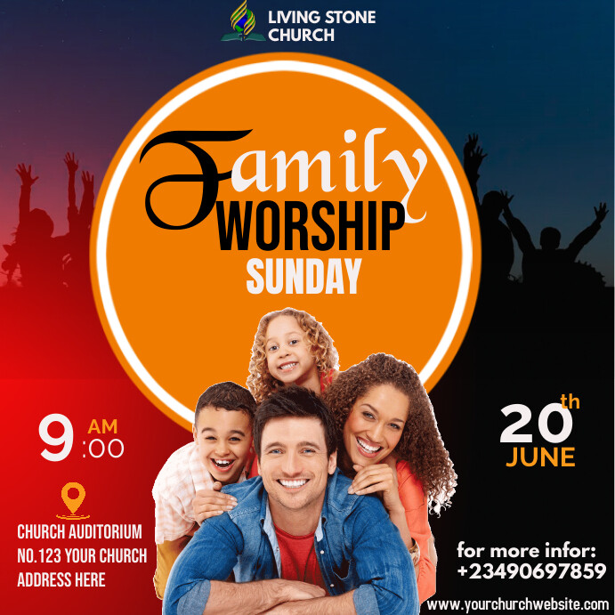 FAMILY WORSHIP SUNDAY Template | PosterMyWall