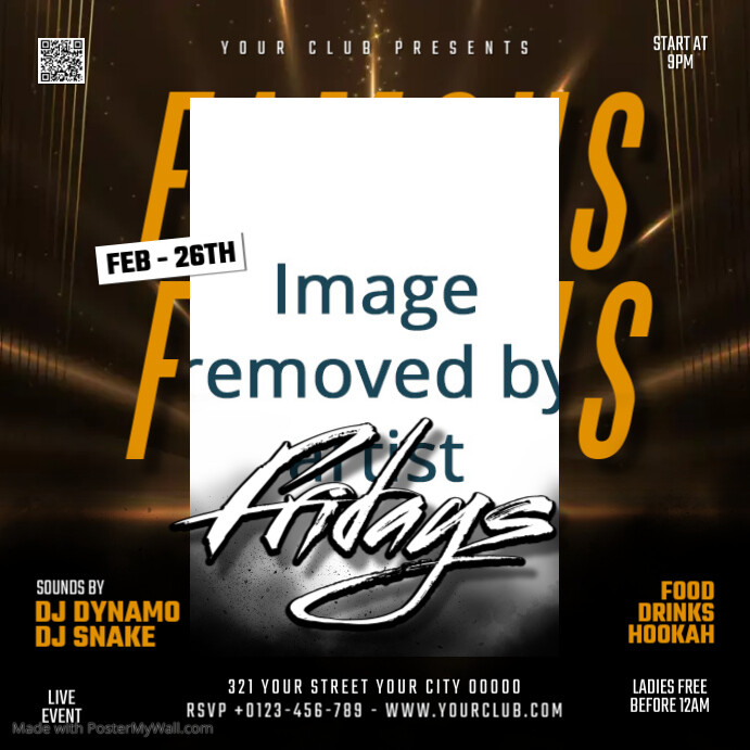 Famous Fridays Template | PosterMyWall