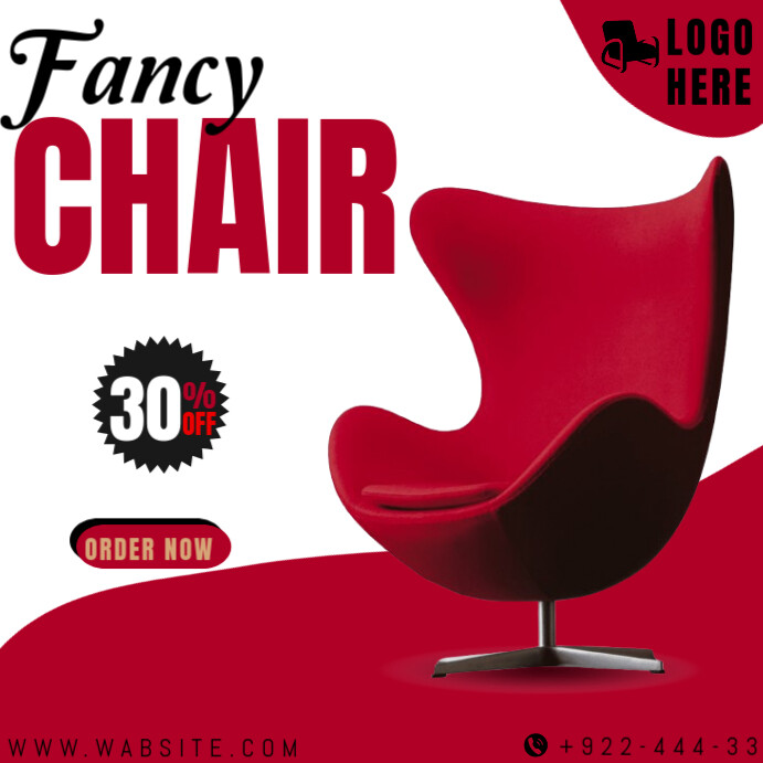 Modèle Fancy chair instagram post poster | PosterMyWall