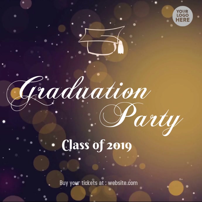 Fancy Graduation Party Template | PosterMyWall
