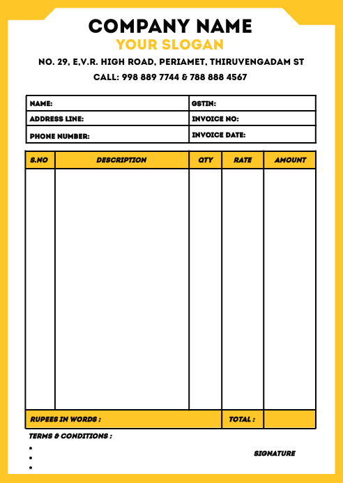 Fancy modern bill book design template | PosterMyWall