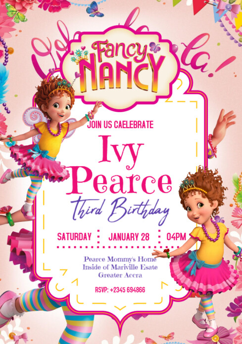 Fancy Nancy Party Clip Arts
