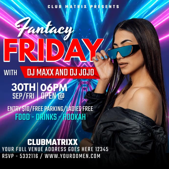 FANTACY FRIDAY Template | PosterMyWall