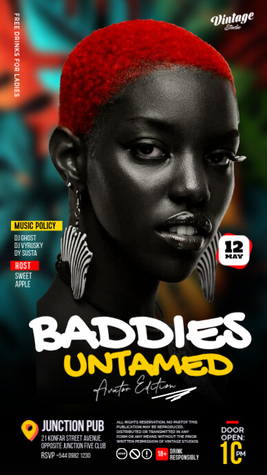 Fantasy Baddies Event Flyer for Instagram Story | PosterMyWall