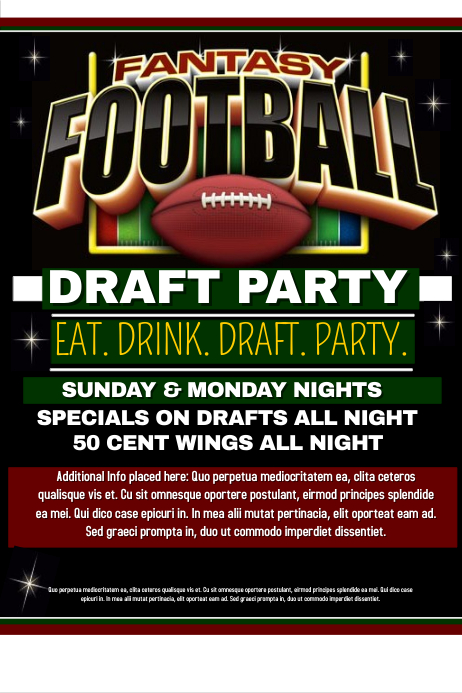 Fantasy Football Template | PosterMyWall