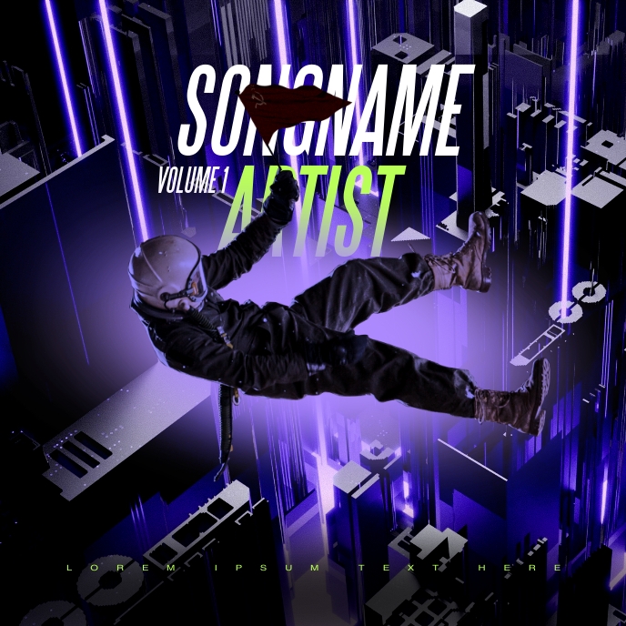 Fantasy Helmet Man Album Cover Template | PosterMyWall