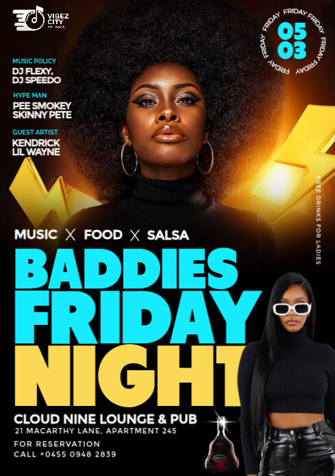 Fantasy Naughty Friday Night Club Event Flyer A4 Template | PosterMyWall