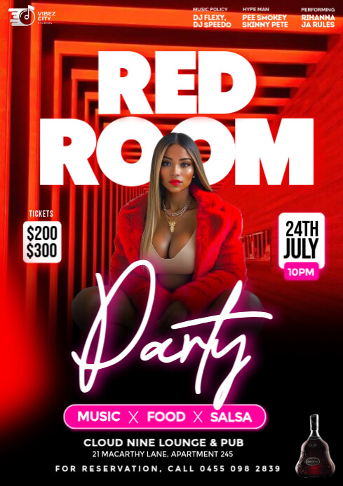 Copy of Fantasy Naughty Red Room Club Event Flyer A4 | PosterMyWall