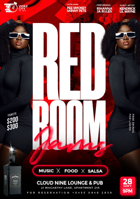 Fantasy Naughty Red Room Club Event Flyer A4 | PosterMyWall